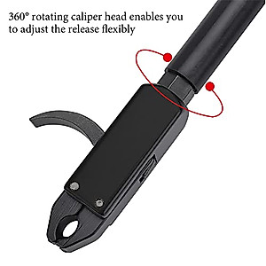 ELONG Adjustable Archery Compound Bow Release Aid with Foldback Design- Black Wrist Strap Trigger Caliper for Right Left Hand