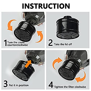 AMZYXUAN 40mm Gas Mask Filters, Single Gas Mask Filter for Gas Mask, 40mm Activated Carbon Filter Against Vapors, Dust, Paint, Spray, Welding