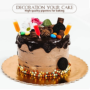 Teenitor Cupcake Pipettes, 60Pcs 4ml Alcohol Infuser Plastic Pipettes Dropper Squeeze Dropper Disposable Mini Flavor Liquor Infuser for Chocolate Strawberries Cupcakes