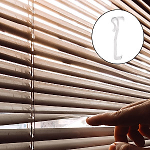 12Pcs 2.5 Inch Valance Clips Window Blind Clips Clear Plastic Valance Retainer Clips Hidden Valance Clips for Horizontal Blind Valance