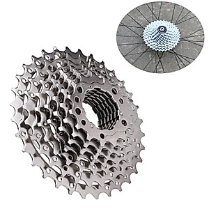 Bike Freewheel Cassette Sprocket, 9/10/11/12 Speed 32/36/42/46T Road Bicycle Replacement Accessories, Bicycle Multiple Freewheel,Bike Sprocket(9S 11-32T), Freewheel Bike Cassette Road 11-32T Spro