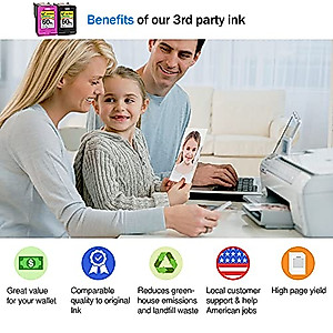Cartlee Remanufactured Ink Cartridge 60XL 60 XL Replacement for HP Envy 100 110 120 Photosmart C4670 c4680 c4780 c4795 d110 Deskjet D2660 d2680 f2430 f4280 f4440 f4480 f4580 Printer (1 Black, 1 Color)