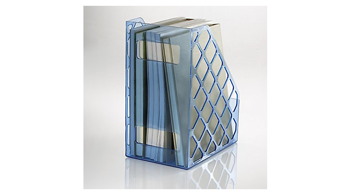Officemate Blue Glacier Magazine File - Organize Stylishly