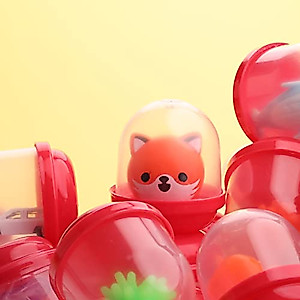 Vending Machine Capsules - 1.1 Inch Tiny Frosty Clear-Colored Acorn Capsules - 30 Pcs Empty Toy Capsules - Plastic Capsules for Toys - 28 mm Prize Machine Capsules - Small Colored Containers