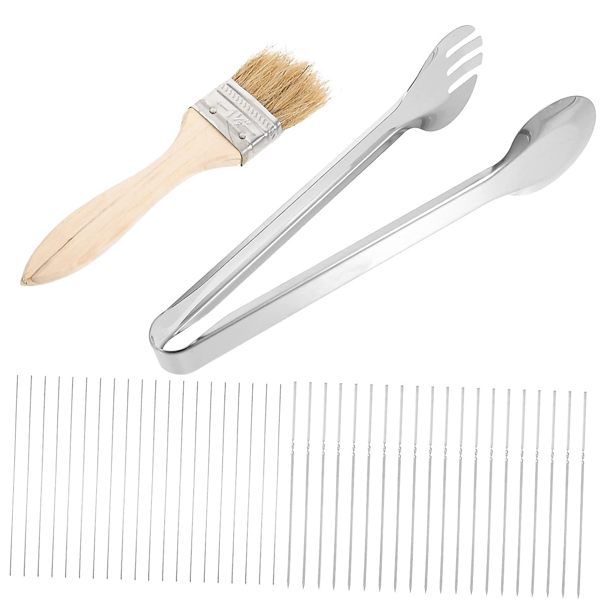 5 Sets Barbecue Tool Set Grill Utensils for Outdoor Grill Bbq Grill Accessories Grilling Tools Outdoor Grill Sticks Multi-function Grill Clip Barbecue Accessories Grilling Utensils