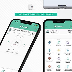 Sensibo Air - Smart Air Conditioner Controller. Apple HomeKit Certified. 60-Seconds Installation. Maintains Comfort and Energy Saving Features. Compatible with Google, Alexa, Apple HomeKit & Siri
