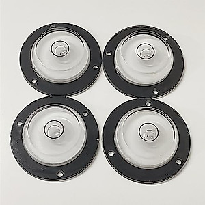 6Pcs Circular Bullseye Bubble Level with Screws Mounted Domed Multi-Directional Round Bubble Spirit Levels Precision Measuring Tools