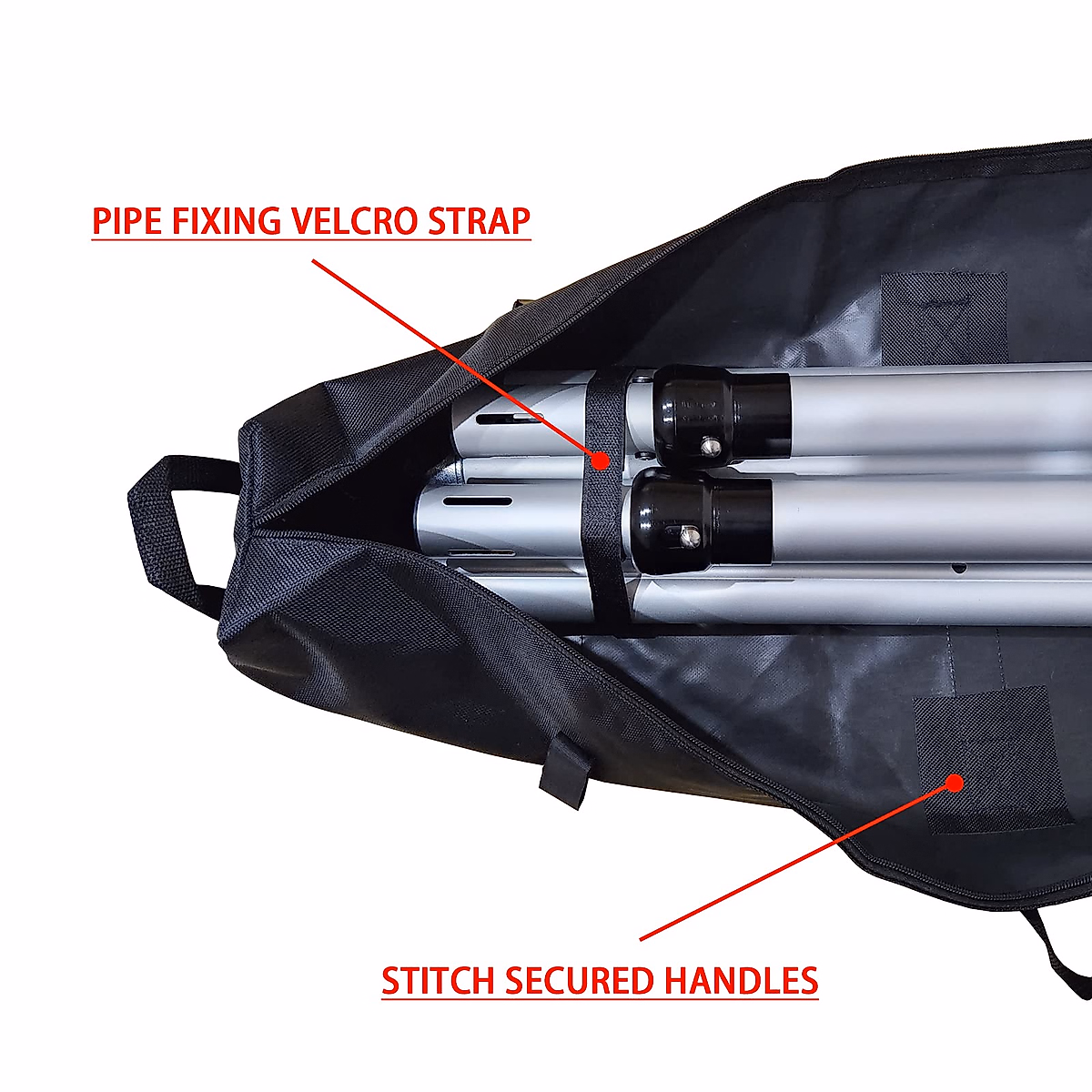 Hecis Backdrop Stand Bag, 8ft Pipe and Drape Carry Bag, Upright Bag, Crossbar Bag, Pole Bag, for Pipe and Drape Backdrop Stand, Metal Backdrop Stand