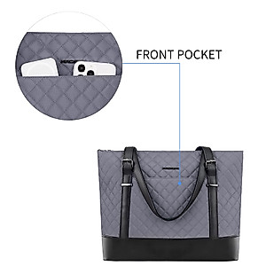KROSER Laptop Tote Bag for Women, Purse Teacher Bag 15.6 Inch Laptop Bag Computer Work Briefcase Handbag Shoulder Bag