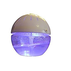 EcoGecko Earth Globe- Glowing Water Air Washer and Revitalizer with Lavender Oil, White (75606-White)