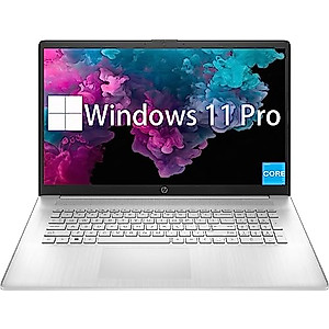 HP 17.3 Inch Business Laptop, 11th Gen Intel Core i3-1125G4, Windows 11 Pro, 16GB RAM, 1TB SSD, HDMI, Wi-Fi, Bluetooth, Webcam, Natural Silver, PCM