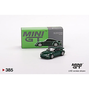 True Scale Miniatures Model Car Compatible with Porsche 911 RUF CTR Anniversary Irish Green 1/64 Diecast Model Car MGT00385