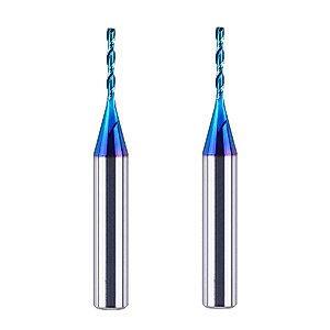 BITITZ 2Pcs Carbide Spiral 1/16 inch Cutting Diameter with Coating CNC Router Bit for Woodwork Detail Carving