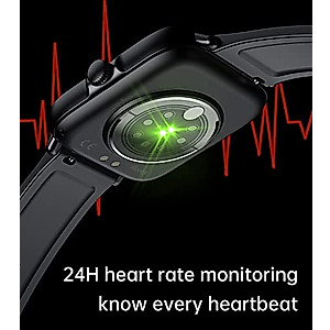 Fitness Tracker Heart Rate Monitor Blood Pressure Blood Oxygen Monitor Pedometer Watch Sleep Tracker Waterproof Smart Watch for Android Compatible iPhone Fitness Trackers for Men Women
