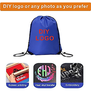 Drawstring Backpack Bulk 20 Pcs Draw String Backpack Bags DIY Gym Sports Traveling Yoga Cinch Bag Sackpack Drawstring (Royal Blue bluenoya)