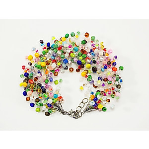 Handmade Rainbow Multi Strand mix big beads bracelet Bohemian Fashion Summer 2021 Trend Gift Under 25 Sunday Fun day wear