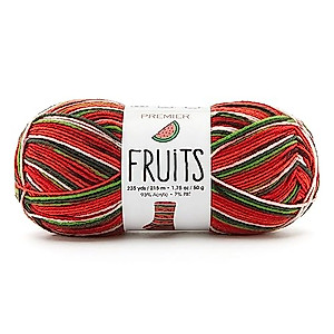 Premier Yarns Fruits Yarn, Acrylic Yarn for Crocheting and Knitting, 235 yds, Dragon Fruit