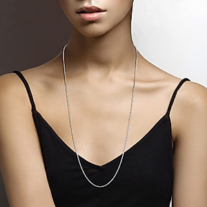 Miabella Italian 925 Sterling Silver Solid 2mm Round Box Chain Necklace for Women Men, Made in Italy (sterling silver, Length 30 Inches)