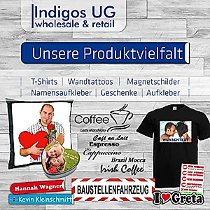 INDIGOS UG Car Sticker - Bumper- JDM - Die Cut - Auto - OEM - Heavy Domo - 120x110 mm White - Rear Window - Sticker - Tuning