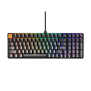 Glorious Gaming Keyboard - GMMK 2 - TKL Hot Swappable Mechanical Keyboard, Red Switches, Wired, TKL Gaming Keyboard, Compact Keyboard - Full Size Keyboard (Black RGB Keyboard) (Renewed)
