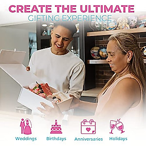 Kiniu 1 Pack Glitter Gift Boxes with Lids - Gift Boxes for Presents - Glitter Gift Box with Lid - Collapsible Magnetic Closure Box for Bridesmaid Proposal Boxes, Groomsman Box, Wedding, Birthday, Shirt Gift Box - 9.25x9.25x3.75 Inches