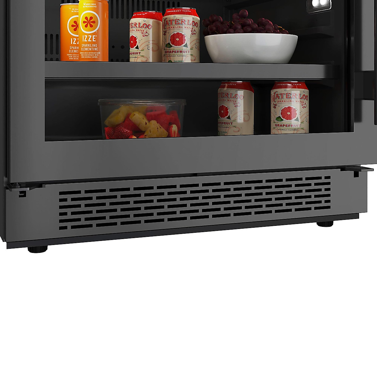 Avallon ABR242SGLH 24 Inch Wide 140 Can Energy Efficient Beverage Center with LED Lighting, Double Pane Glass, Touch Control Panel and Left Swing Door