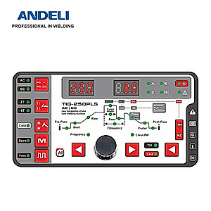 ANDELI 110V/220V 200AMP Aluminum Tig Welder, AC/DC Tig Welder With Pulse Cold Welding Machine TIG-250PLS AC DC (Al SUIT)