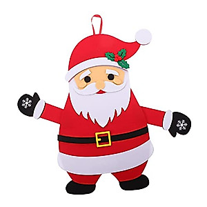 BESPORTBLE 1 Set DIY Christmas Decoration Statue Decor Christmas Christmas Ornaments Felt DIY Felt Christmas Santa Claus Detachable Ornaments Felt Craft Adornment Hanging Ornaments Red