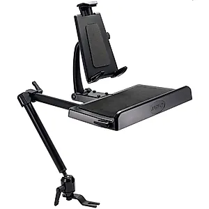 ARKON Mounts -Tablet And Keyboard Tray Combo Car Mount | Tablet Holder For Car | Professional-Grade Durability | Easy Installation | Keyboard Tray | Fits iPad and Samsung Tablets