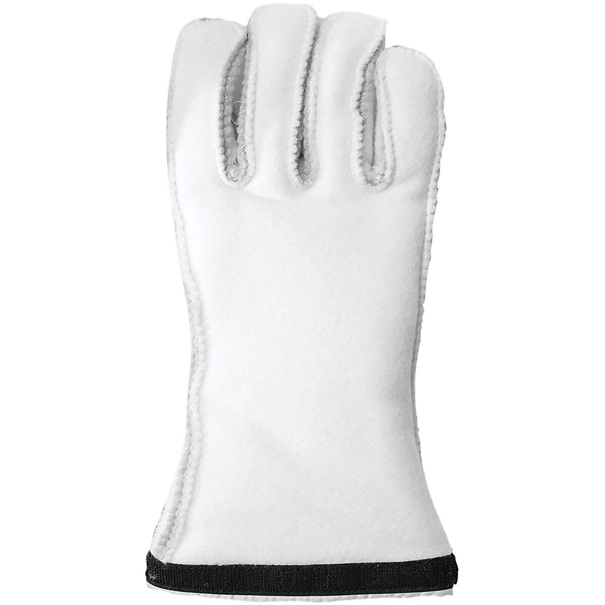 Hestra Unisex Heli Ski Liner 5-Finger I Insulated Glove Liner - Off White - 5