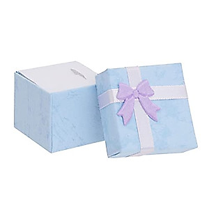 Juvale 24 Count Ring Gift Box Set with Bow for Anniversaries, Weddings, Birthdays (6 Colors, 1.6 x 1.2 in)