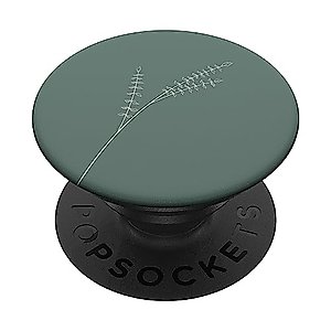 Sage Green Hand Drawn Leaf Botanical Plant Minimalistic PopSockets Standard PopGrip