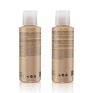 MOEHAIR Travel Color Alive Shampoo And Conditioner Set For Dry and Damaged Color Treated Hair | Sulfate And Paraben Free Color Safe Shampoo And Conditioner | 3.4 Fl Oz (Combo-CALIVE-3.4Fl-101)