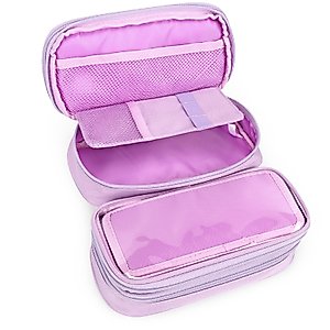 STEAMEDBUN Pencil Pouch for Teen Girls and Adult, Cute Aesthetic Pencil Case for School Office,Pencil Bag Ita Bag with Insert