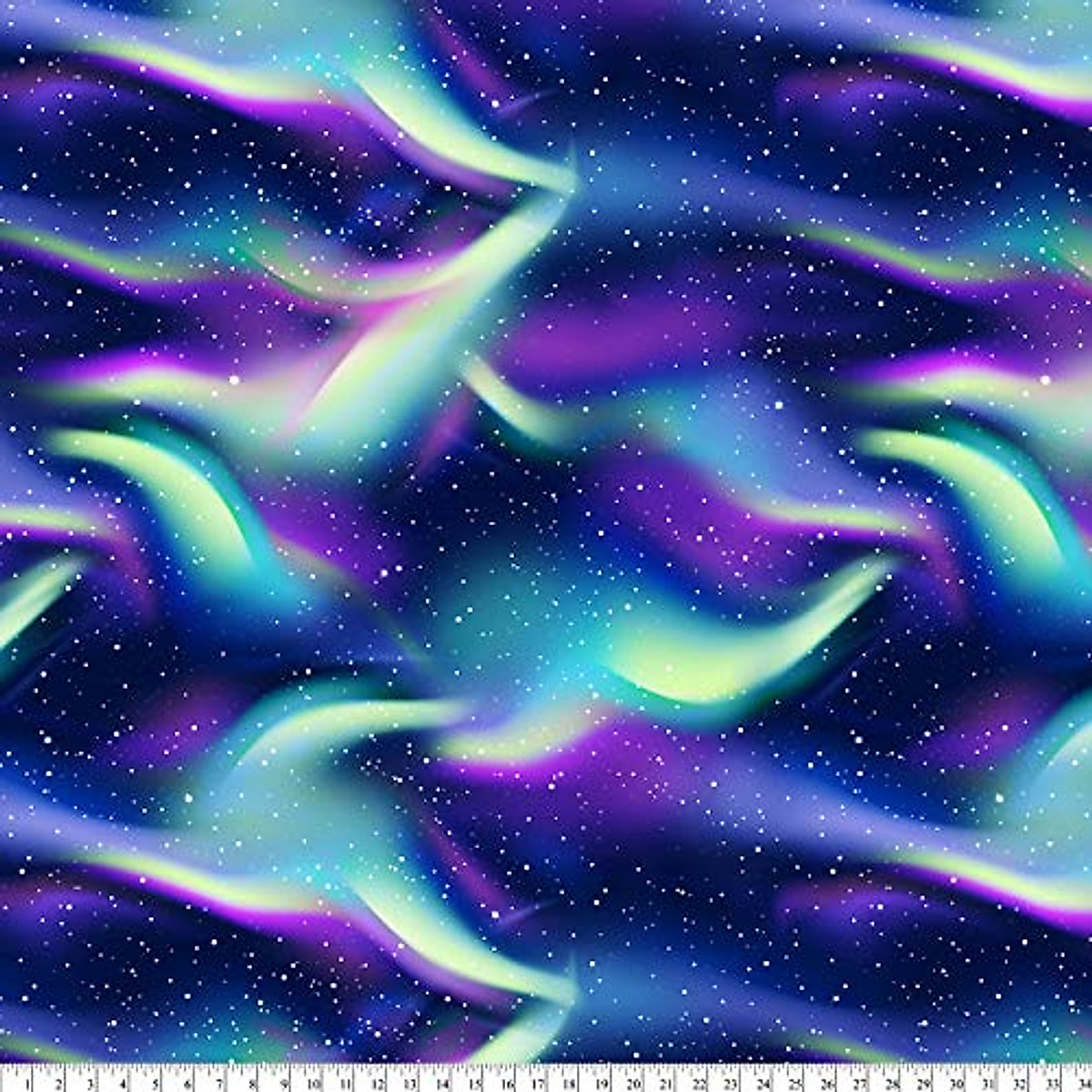 Outer Space *Aurora Borealis* Anti-Pill Premium No-Sew Throw Fleece Fabric Kit (72x60)