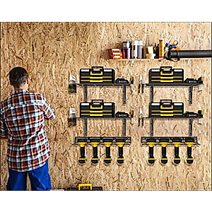 ENONCI 2 Pack Adjustable Design Power Tool Organizer, Garage Storage, Garage Organization Drill Holder Wall Mount, Garage Storage, Garage Shelving Tool Organizer for Garage Pegboard Workshop