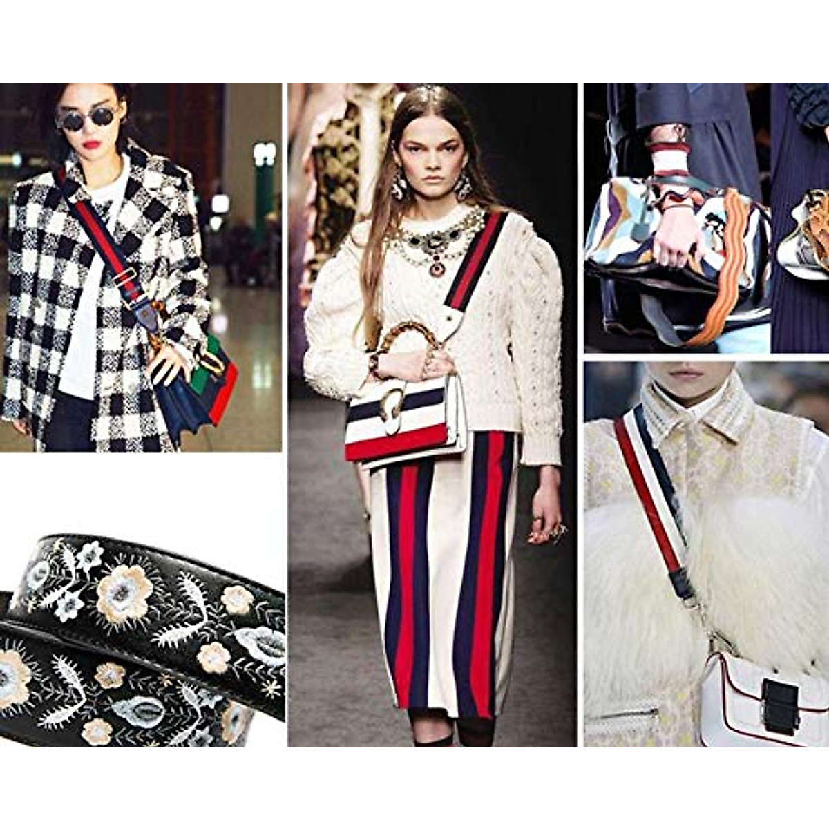 Simple Style Short Unadjustable Replacement Strap Handbags Strap Shoulder Strap PU Leather Strap for Handbags Purse Bag (Coffee)