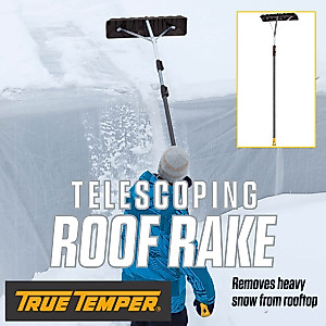 True Temper 193055510 Telescoping Snow Roof Rake with Aluminum Handle, 17-Foot