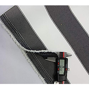 Stripe Canvas Awning Fabric Outdoor Fabric 60" (Hunter Green/White 1, Yards)