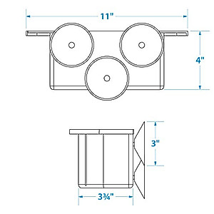 Seachoice Cockpit Organizer w/ 3 Suction Cups to Mount on Any Flat Service on Boat, White