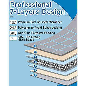 G&Monday Weighted Blanket (60" x 80" 10lbs, Dark Grey), Weighted Blanket Twin Heavy Blanket for Adult with Premium Glass Beads, Cooling Blanket for Queen Size Beds All-Season Summer Fall Winter