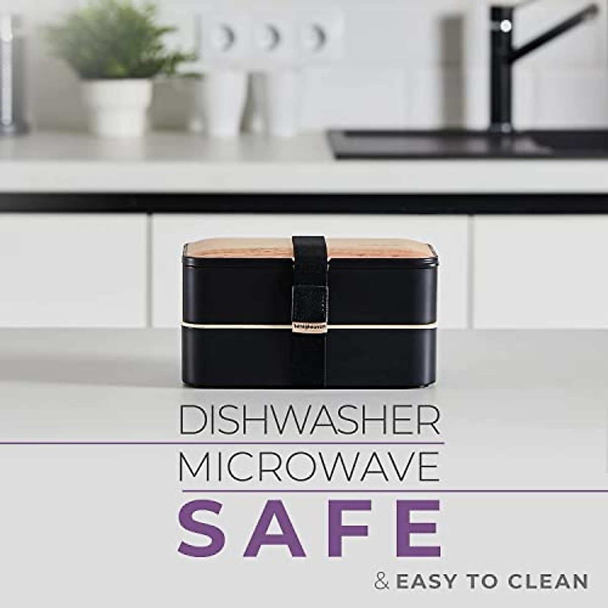 Premium Bento Lunch Box in 8 Modern Colors-MULTIPACK, 2x2 Leak-proof Compartments, Includes Sauce Container, Divider, Cutlery & Chopsticks, 40oz Japanese Bento Box for Adults & Kids, Microwave-safe