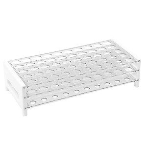 Plastic Test Tube Rack for 12/13 mm Tubes, Hole Diameter is 13.6mm, Holds 50, Detachable, Karter Scientific 208V2 (Pack of 1)
