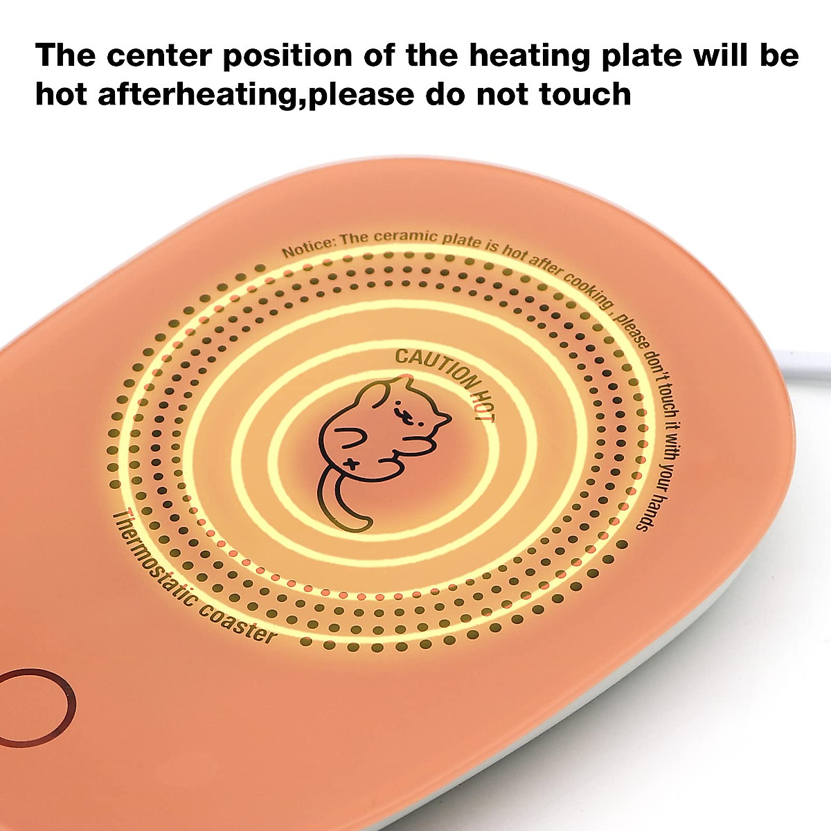 LIZHIGU Coffee Warmer for Desk - Smart Candle Warmer with Auto Shut Off Electric Beverage Warmer Heating Coffee Tea Water Milk (No Cup) Pink