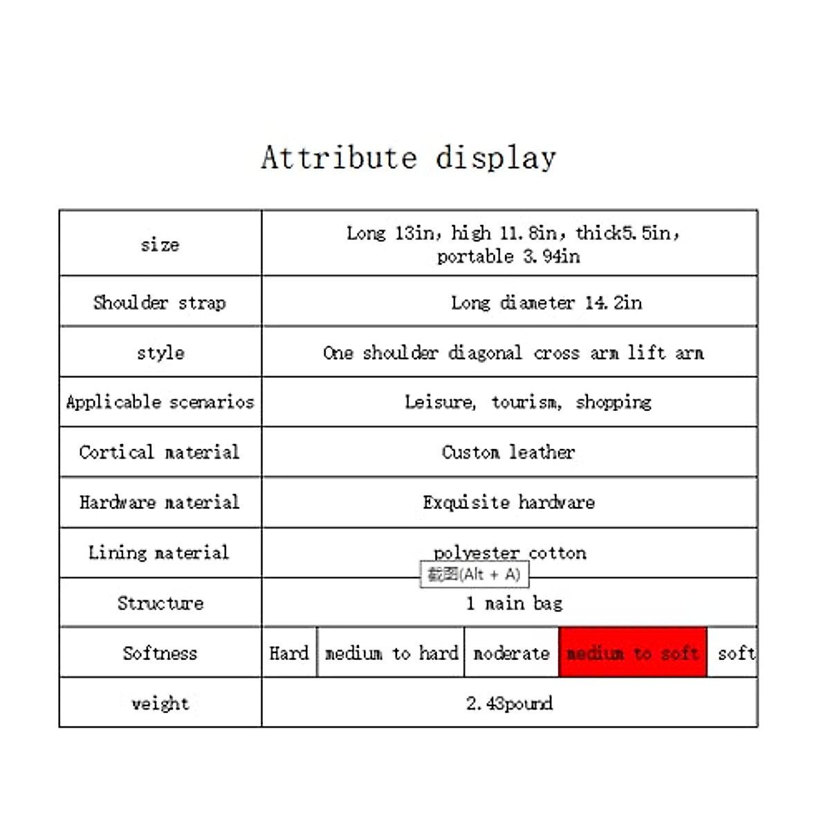 ZUKKY Trend Cross-Body Bag One Shoulder Versatile Tote Bag Women's Fashion Simple Sub-Mother Bag Black