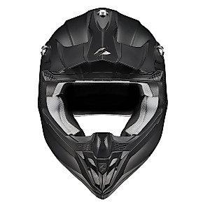 ScorpionEXO VX-16 Dual Off-Road Dirt Bike MX ATV UTV Motocross Racing Adult Full Race Helmet with Visor Dot Approved (Matte Black - Medium)