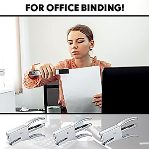 Heavy Duty Plier Stapler Heavy Duty Office Stapler Handheld Plier Stapler 50 Sheet Capacity Desk Staplers Metal Handheld Staplers for School Office (Silver, 3 Pieces)