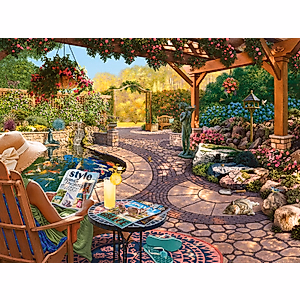 Ravensburger Cozy Backyard Bliss - 750 Piece Large Format Jigsaw Puzzle for Adults & Kids | Unique Softclick Technology | Vibrant, Glare-Free Design | FSC-Certified Materials