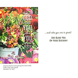 DaySpring - Happy Birthday - Farmers Market - 4 Design Assortment with Scripture - 12 Boxed Birthday Cards & Envelopes, NCV (J0382)