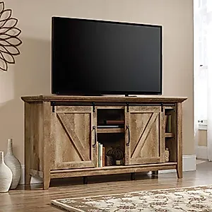 Sauder Dakota Pass Credenza, For TV's up to 70", Craftsman Oak finish